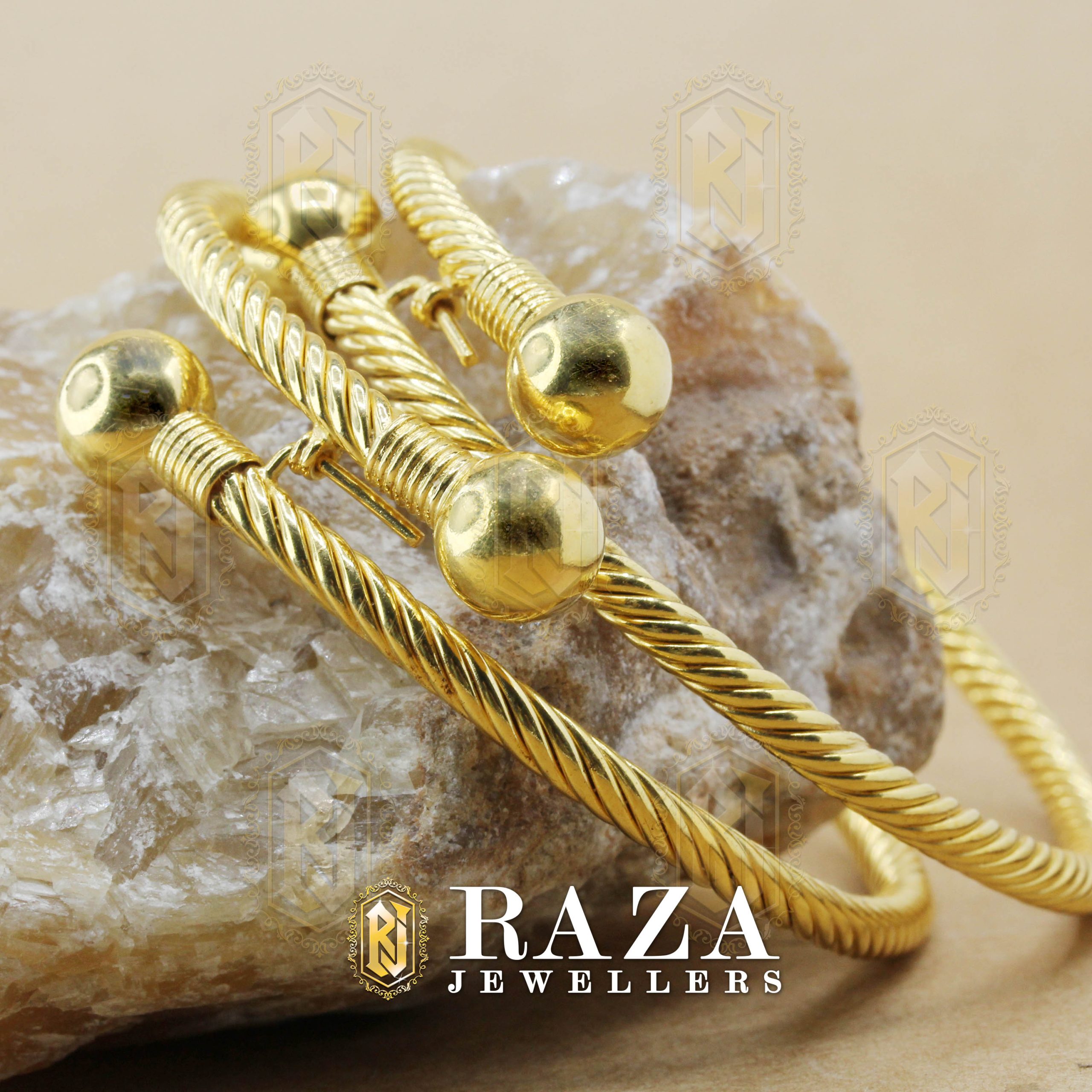 GOLD PIPE BANGLES » Raza Jewellers
