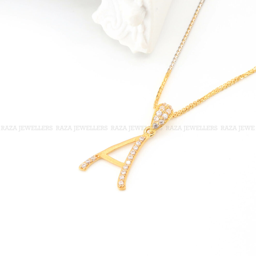 GOLD ALPHABET LOCKET » Raza Jewellers