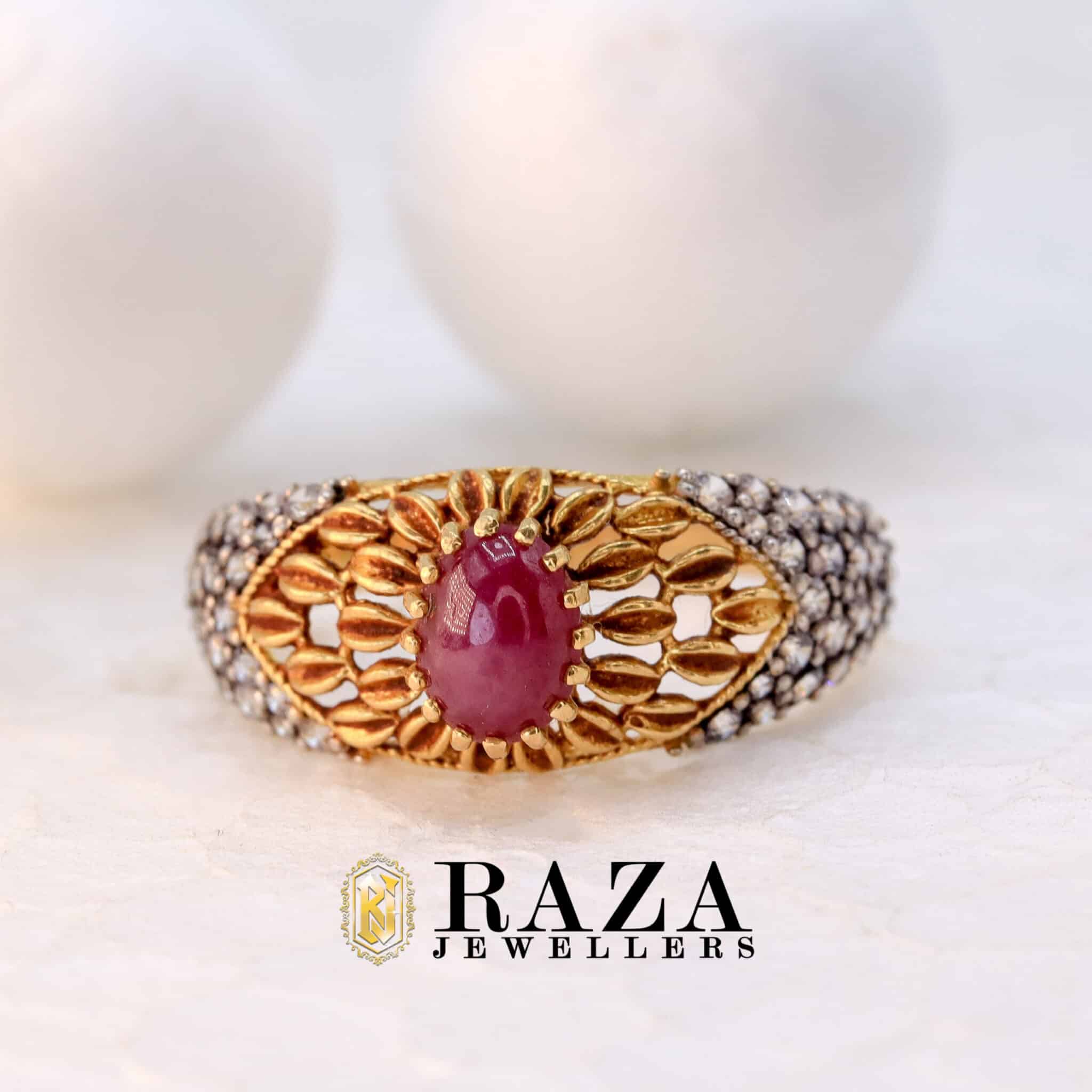 RUBY GOLD RING » Raza Jewellers
