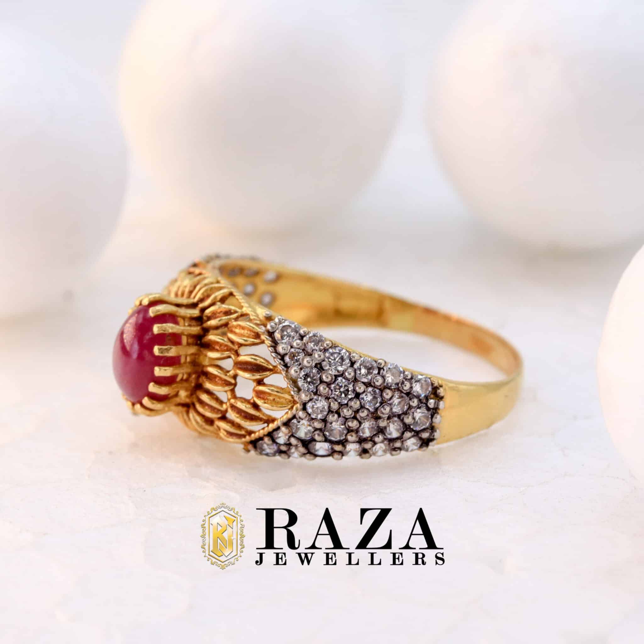 RUBY GOLD RING » Raza Jewellers