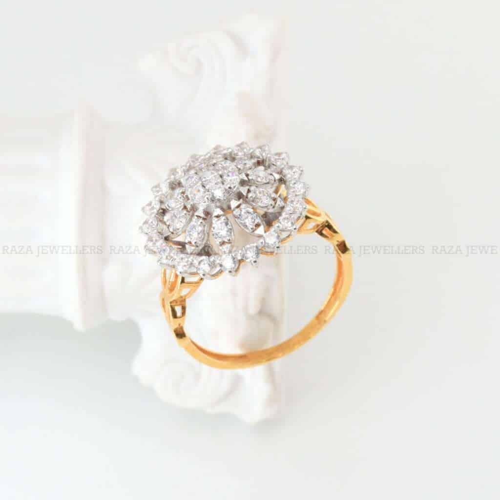 Diamond style gold ring » Raza Jewellers