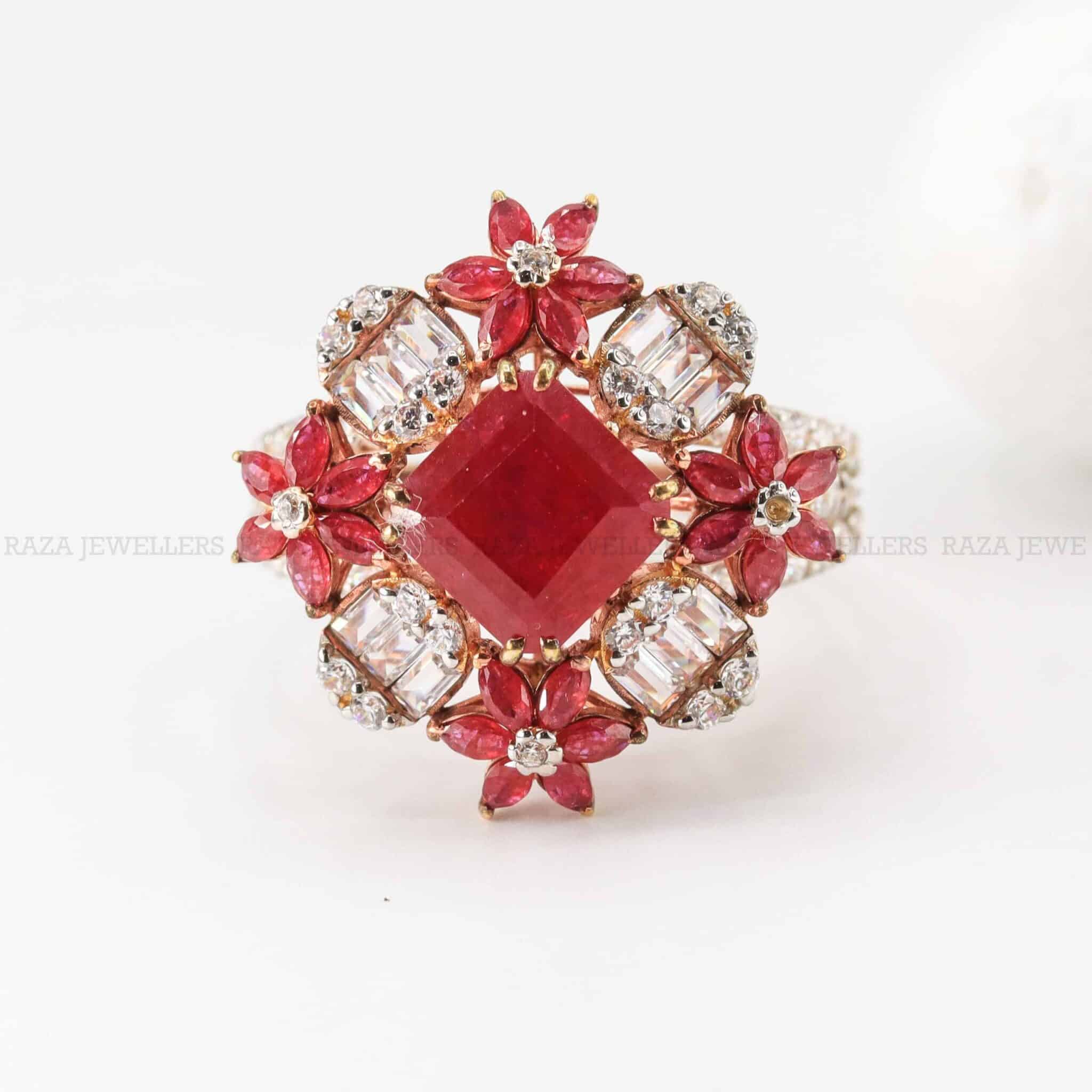 Ruby Gold Ring » Raza Jewellers