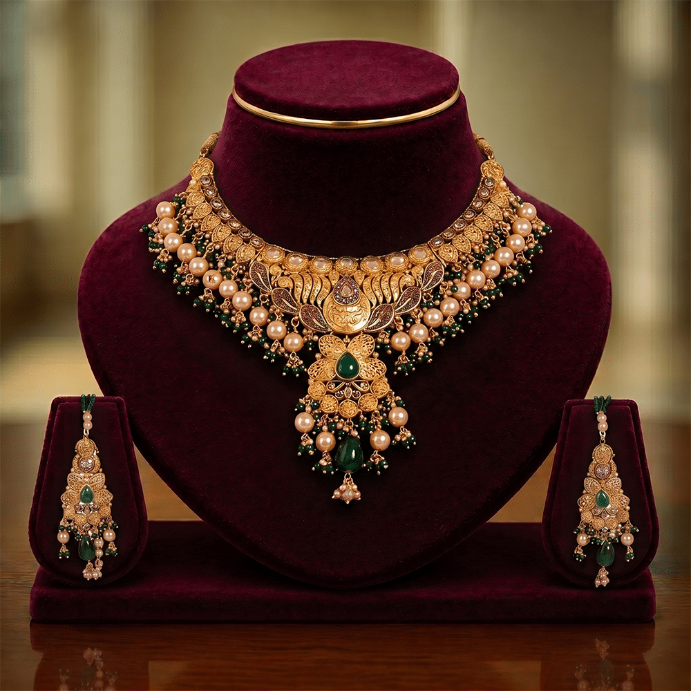 Emerald Bridal Set » Raza Jewellers